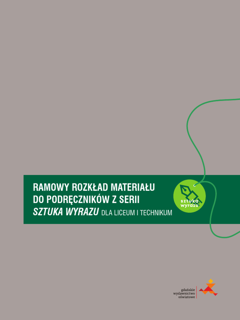 Ramowy Rozklad Materialu Do Podrecznikow Z Serii Sztuka Wyrazu PDF | PDF
