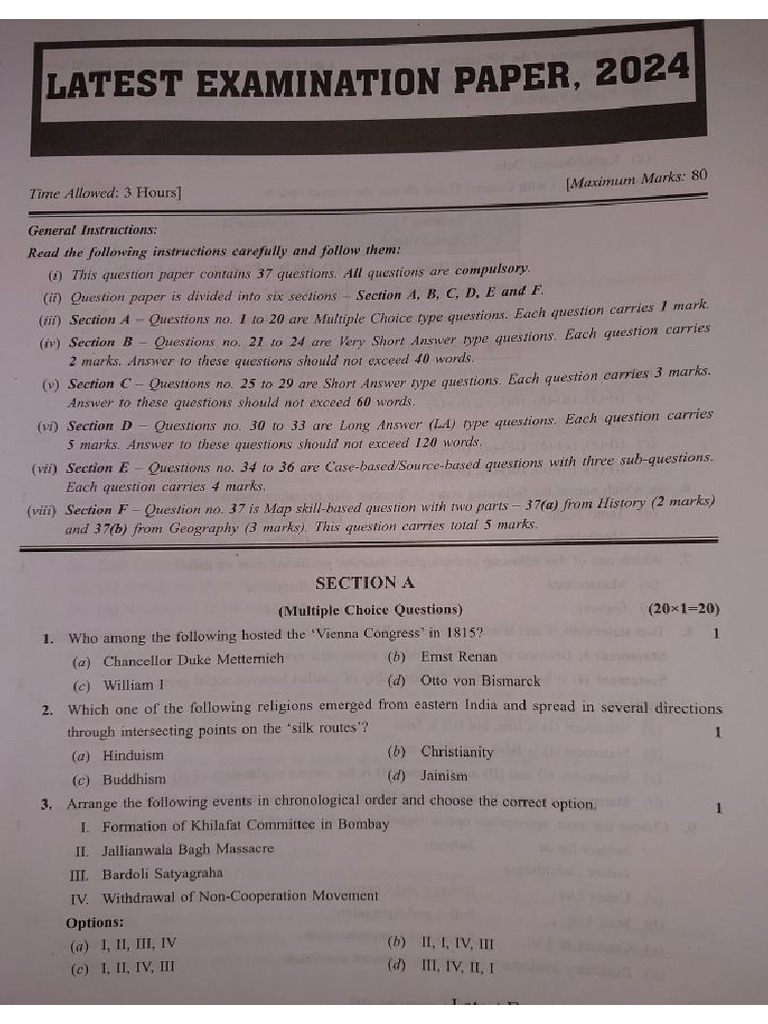 S.sci Sample Paper-III | PDF