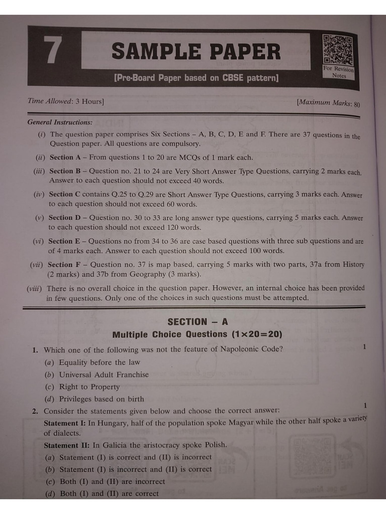 S.sci Sample Paper - Viii | PDF