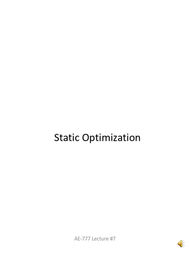 7_static optimization | PDF