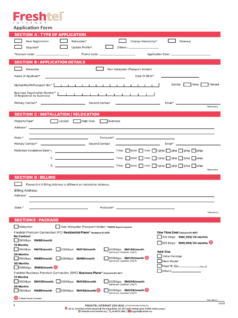 Application Form - v1.0.8 - 3oct2024 | PDF | Fee | Service Industries
