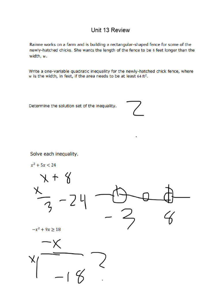 Unit 13 Review Revised Graphing And Solving Inequalities And Systems Of