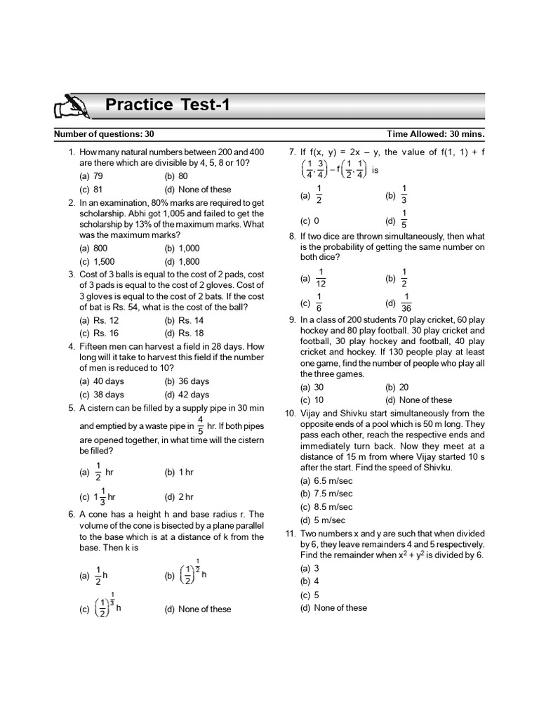 Practice Test 1 | PDF | Euclidean Plane Geometry | Classical Geometry