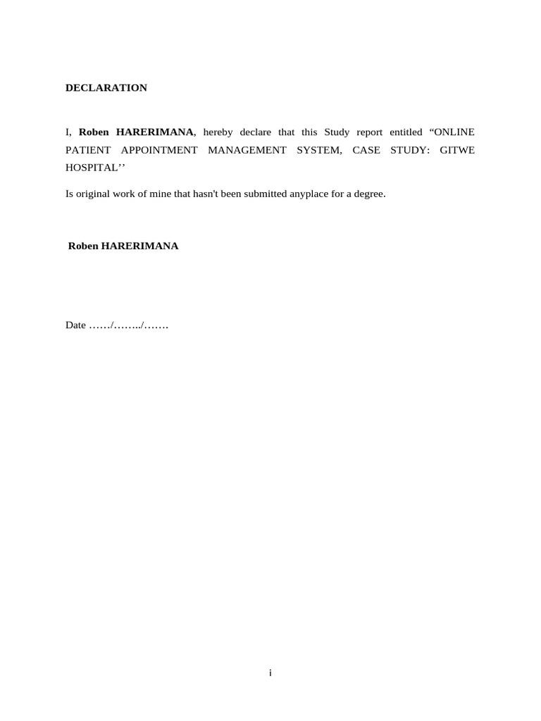 GITWE Online Patient Appintment Management System | PDF | Databases ...