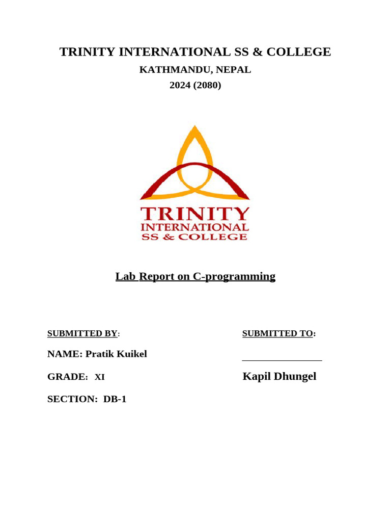 C-Programming Lab Report Using Dev-C++ | PDF