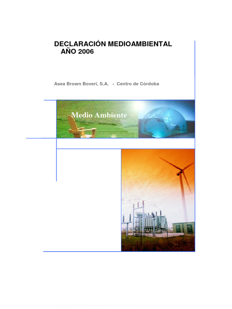 declaracion_ambiental_EMAS_Asea_brown_boveri | PDF | Transformador | Aislador (Electricidad)
