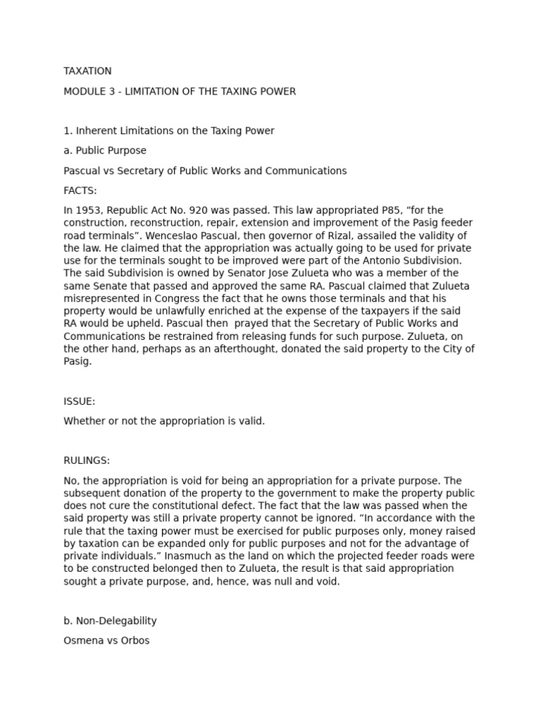 Module 3 Notes | PDF | Taxes | Tax Exemption