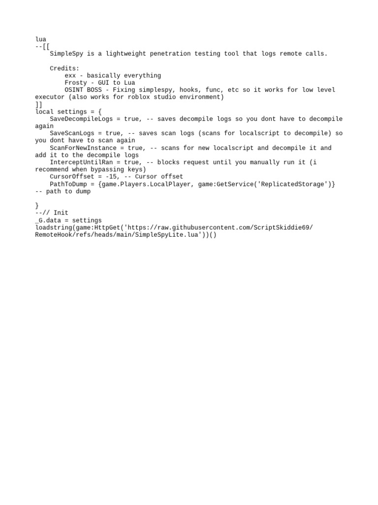 SimpleSpy: Roblox Penetration Tool | PDF