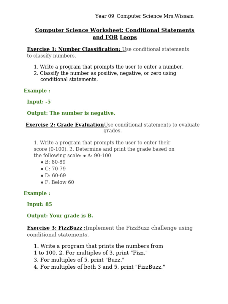 CS_Worksheet_01 | PDF