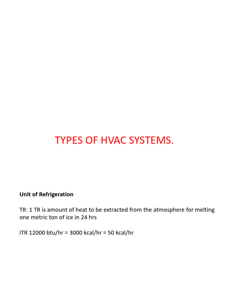 Types of HVAC Systems | PDF