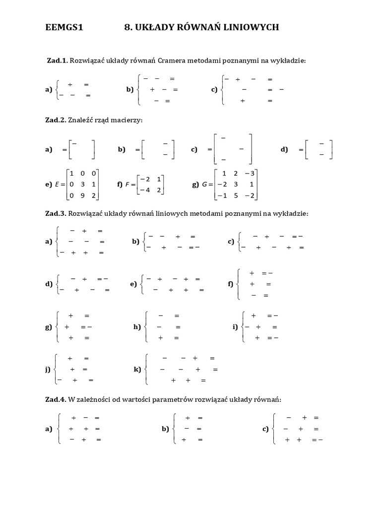 08 Układy równań | PDF