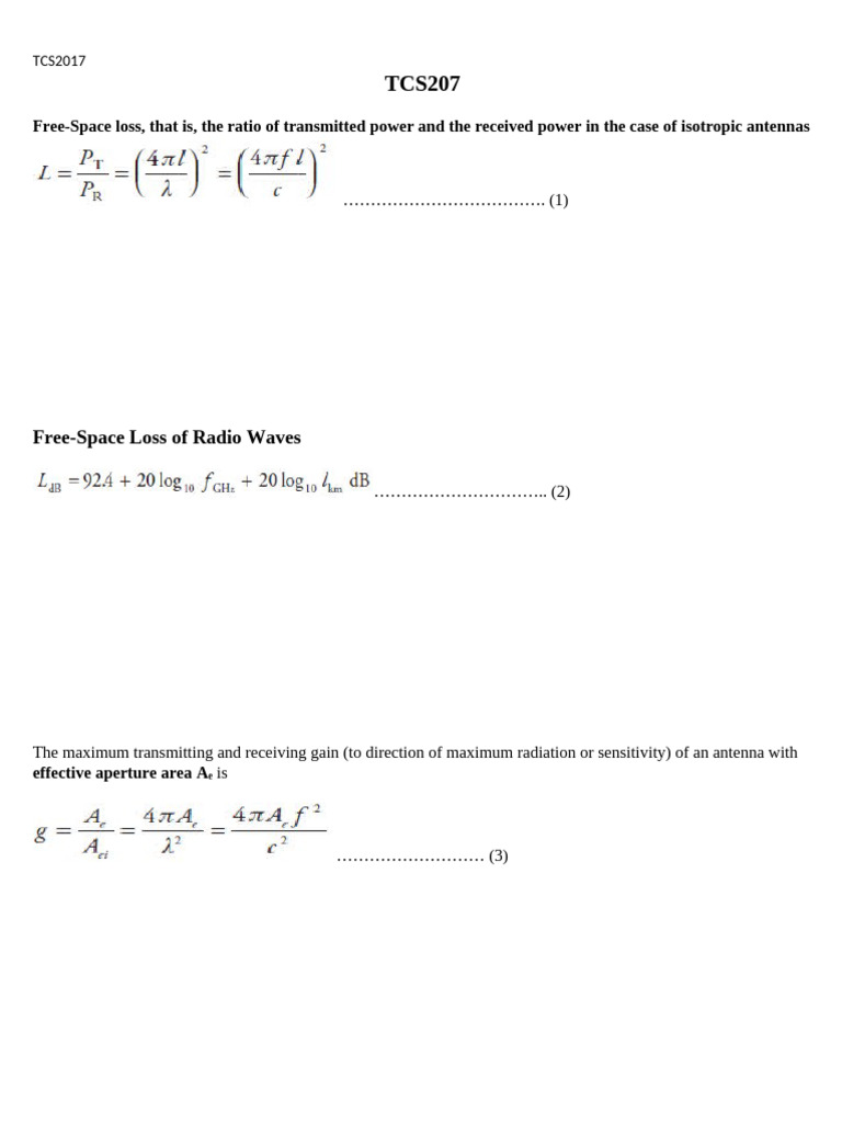 Tcs 207 Coding | PDF | Signal To Noise Ratio | Bandwidth (Signal Processing)