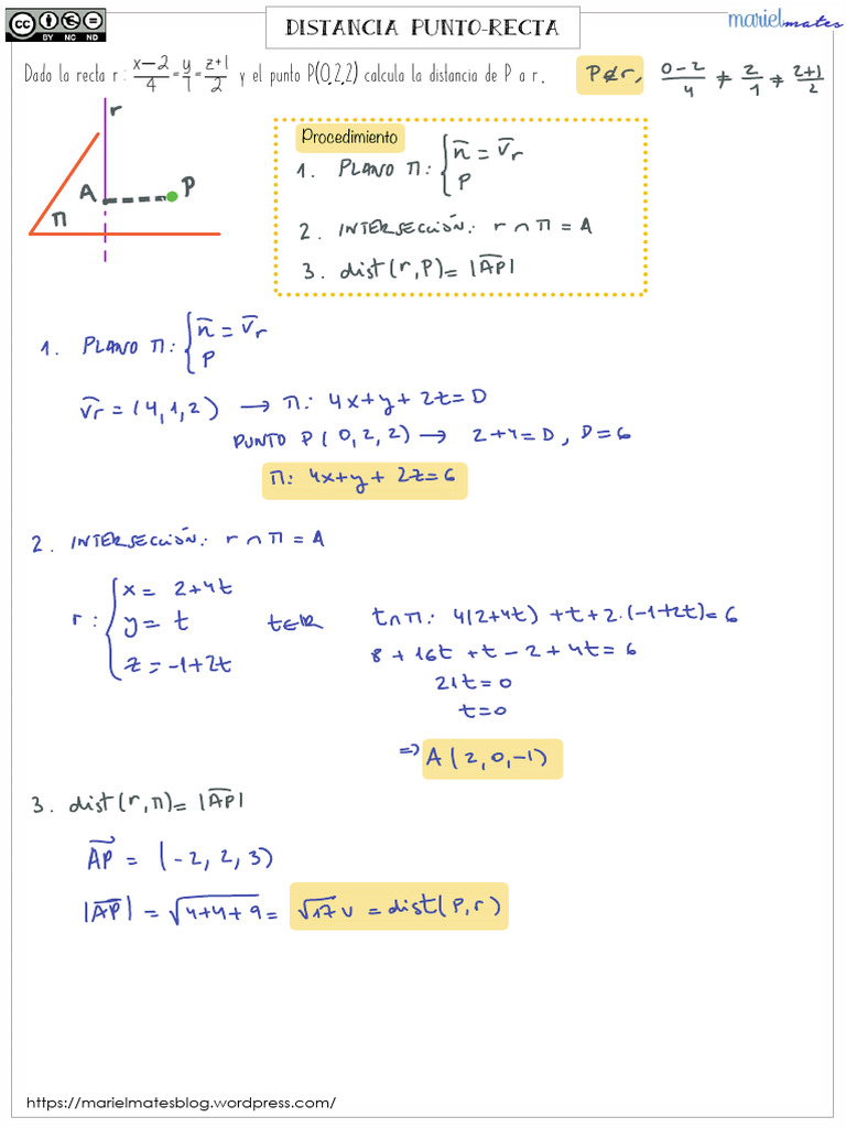 7 Ejemplos Distancias Geometria 2 | PDF | Geometría | Matemáticas