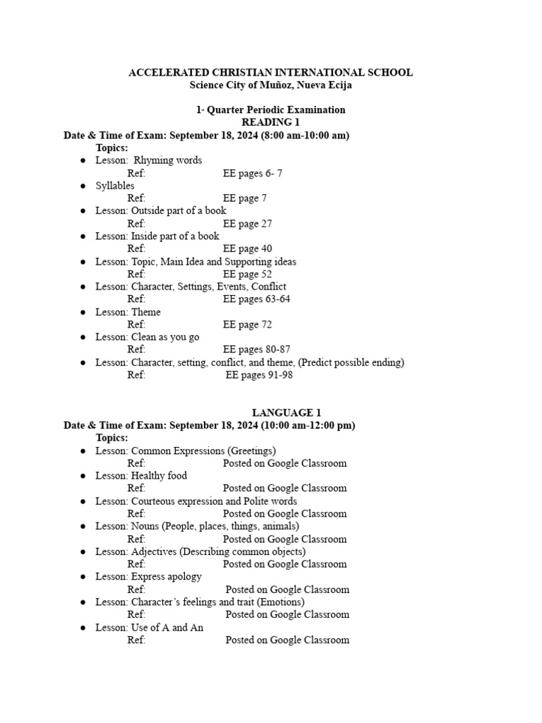 POINTERS - LEVEL 1 (PERIODIC EXAM) Edited | PDF | Language Families ...