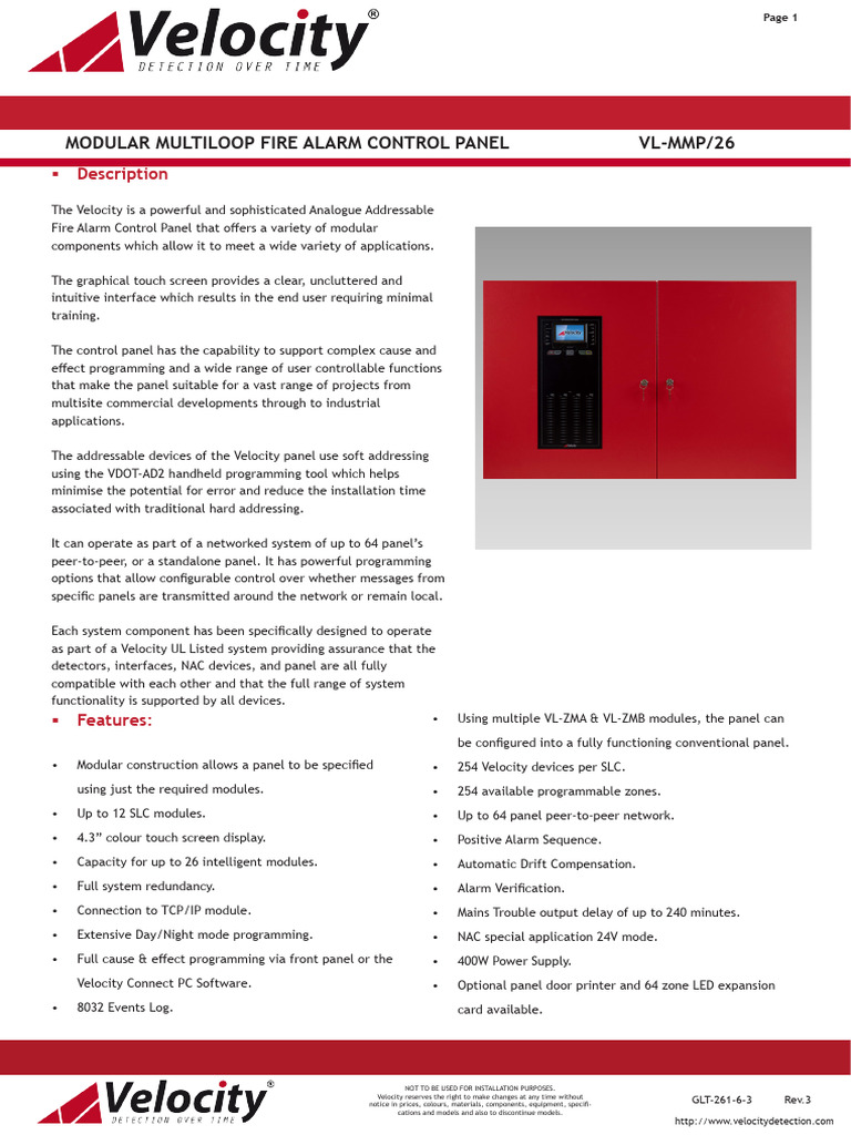 Modular Fire Alarm Control Panel Overview | PDF | Mains Electricity ...