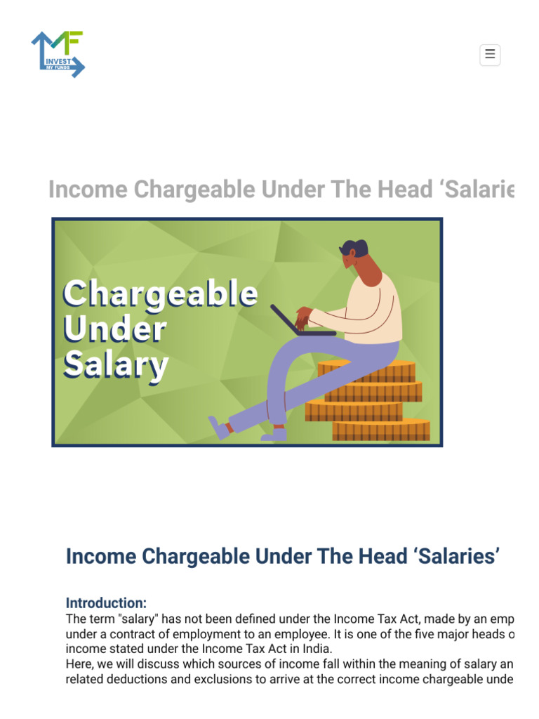 Income Chargeable Under the Head ‘Salaries’ | PDF | Tax Deduction ...