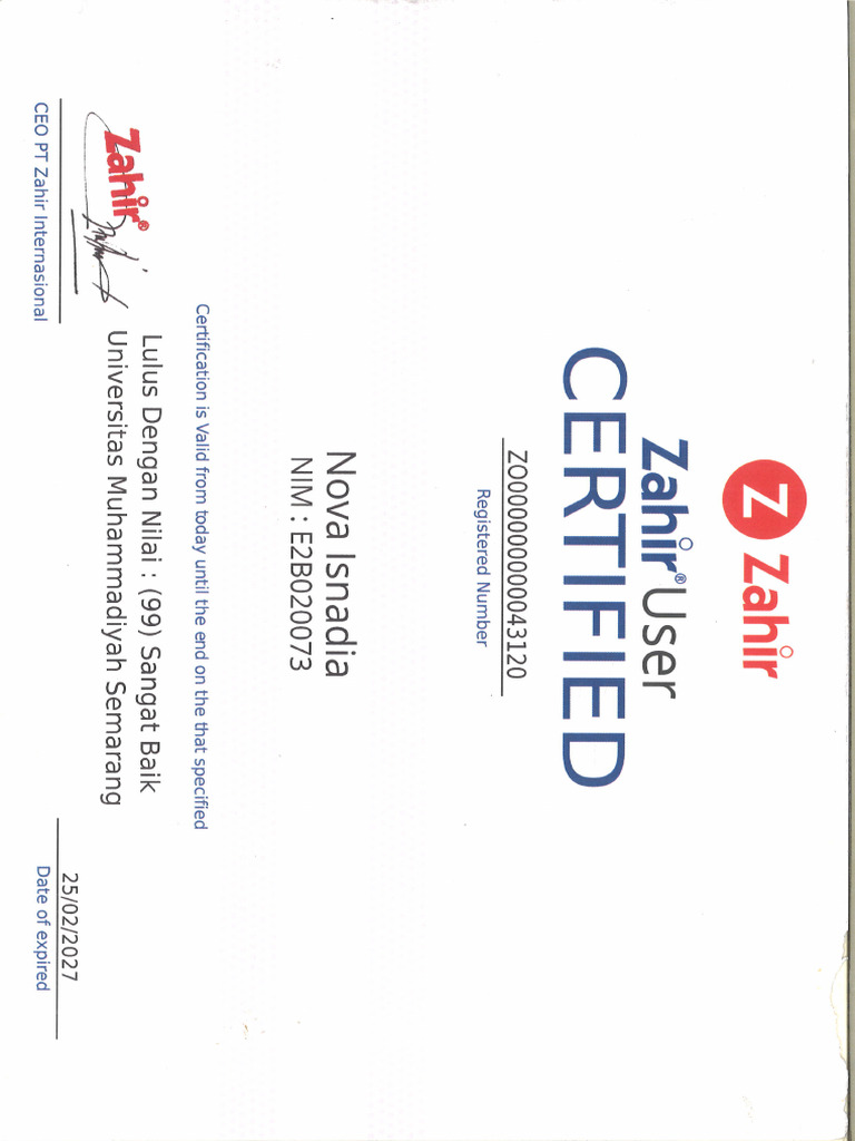 Zahir Nova - 073 | PDF