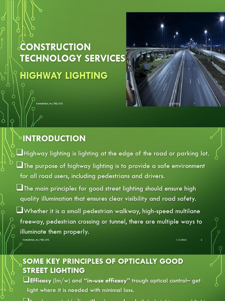 Highway Lighting Design Principles | PDF | Street Light | Lighting