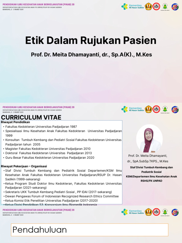 Etika Rujukan Pasien oleh Prof. Meita | PDF