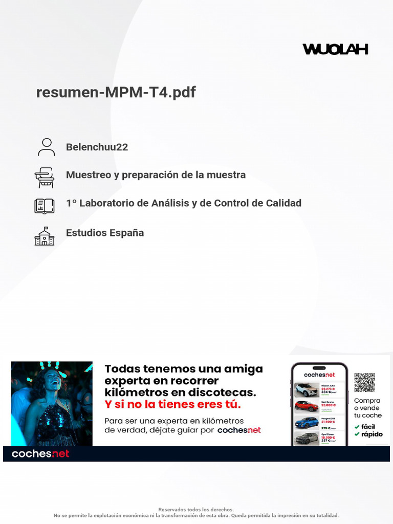 Resumen MPM T4 PDF | PDF | Sal (química) | Filtración