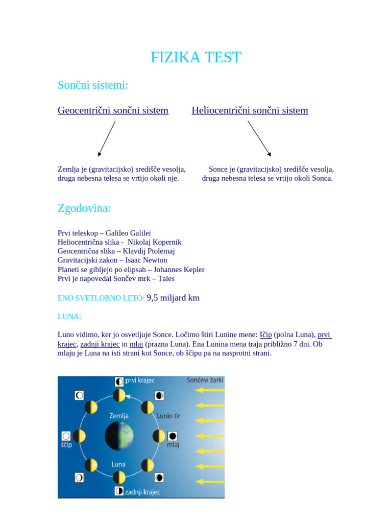 Fizika Test | PDF