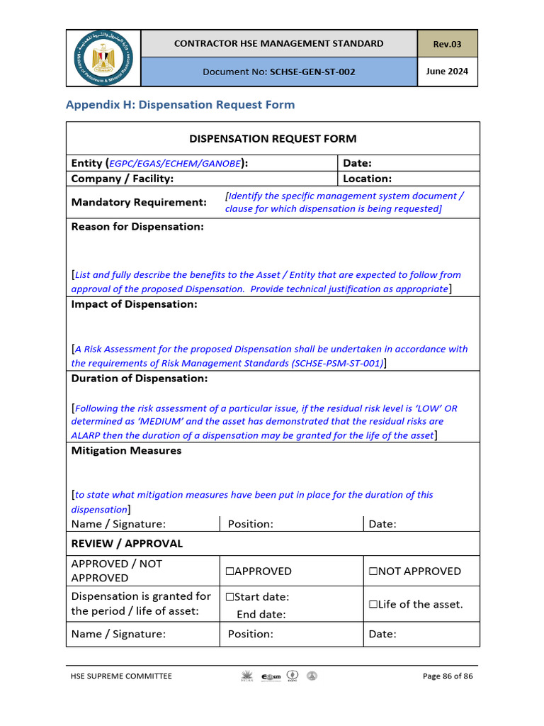Dispensation Form | PDF