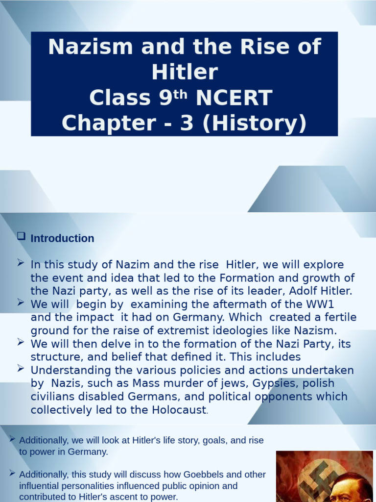History 9th Nazism and The Rise of Hitler PPT | PDF | Nazi Germany ...