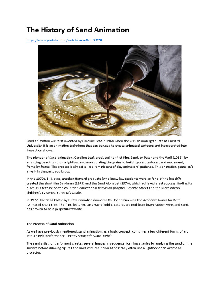 Sand and Sillhouette Animation | PDF