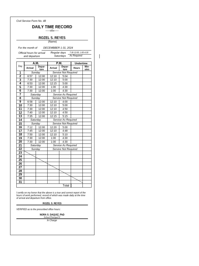 DTR December 2024 | PDF