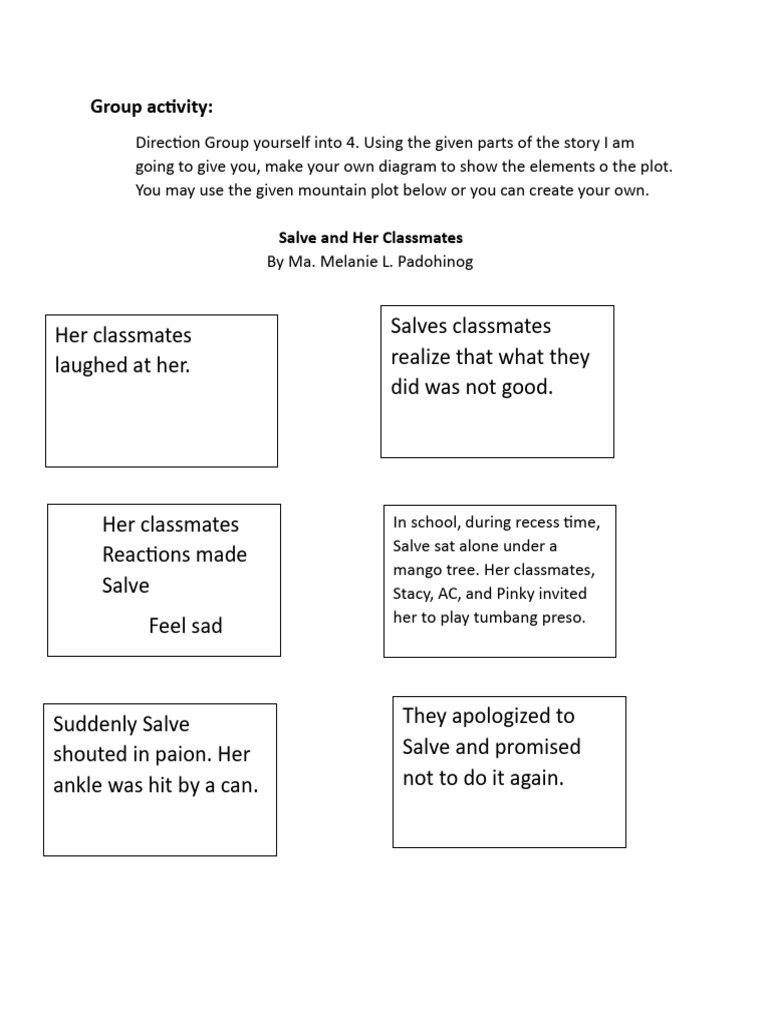 Group Activity Plot Sequence | PDF
