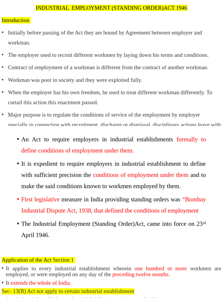 So - Act | PDF | Employment | Labour Law