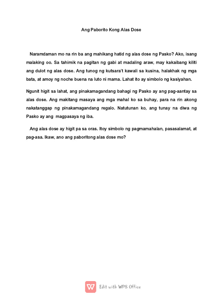 Ang-Paborito-kong-Alas-Dose | PDF