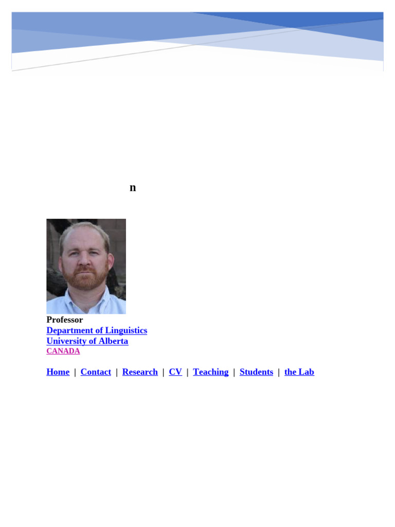 Professor Benjamin v. Tucker | PDF | Speech | Phonetics