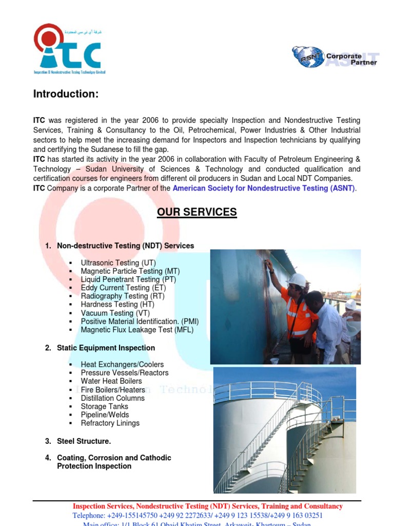 ITC Profile | PDF | Nondestructive Testing | Building Engineering