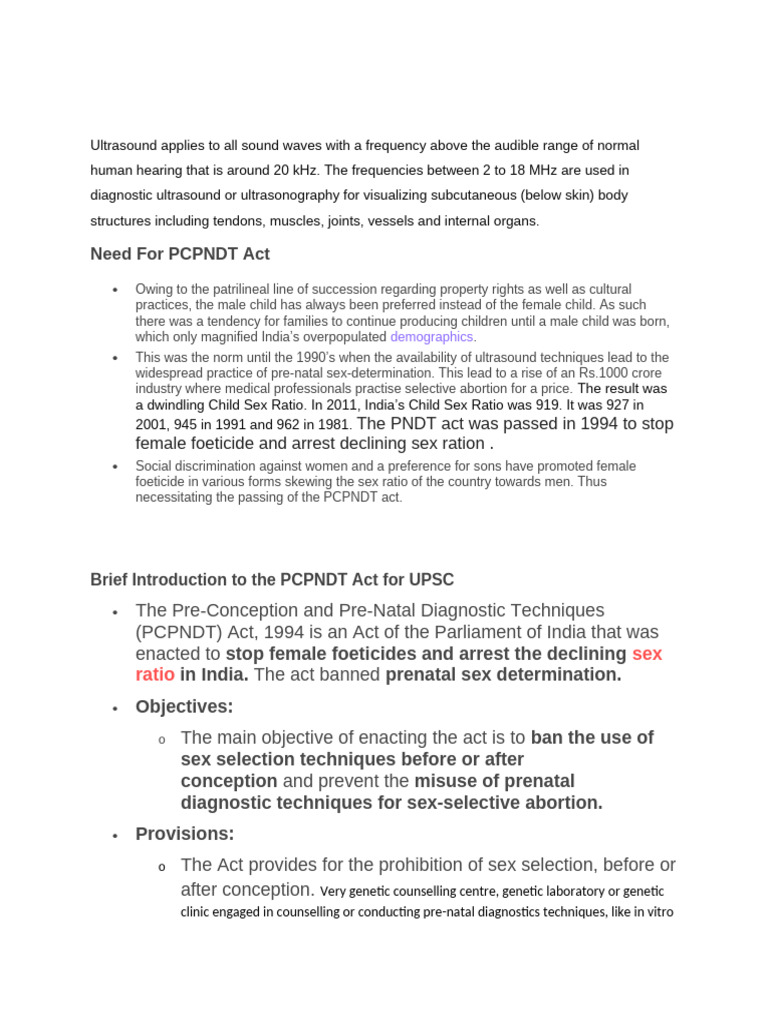 PCPNDT 1994 | PDF | Human Reproduction