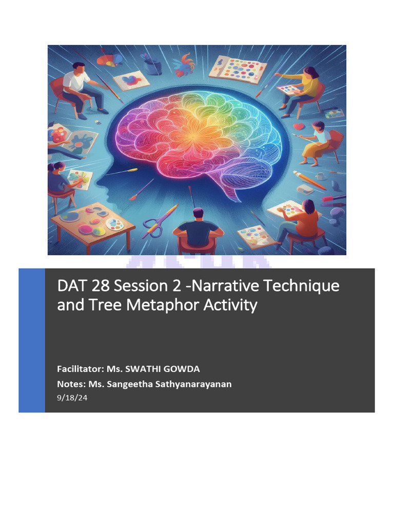 Dat 28 Session 2 (18.09.2024) | PDF | Art Therapy | Psychotherapy