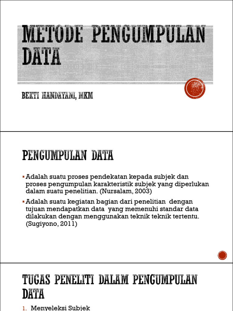 Metode Pengumpulan Data Penelitian | PDF