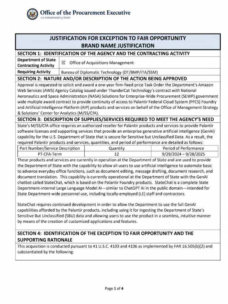 01 - Palantir Brand Name Justification-Redacted | PDF | Artificial ...