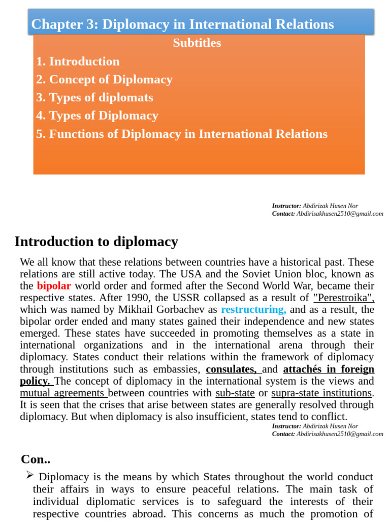 Types of Diplomacy Explained | PDF | Diplomacy | Diplomatic Mission