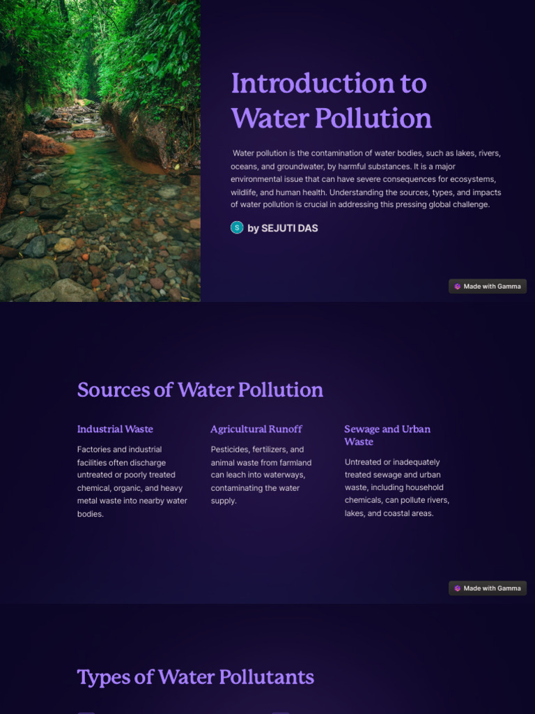 Understanding Water Pollution Causes | PDF | Water Pollution | Drinking ...