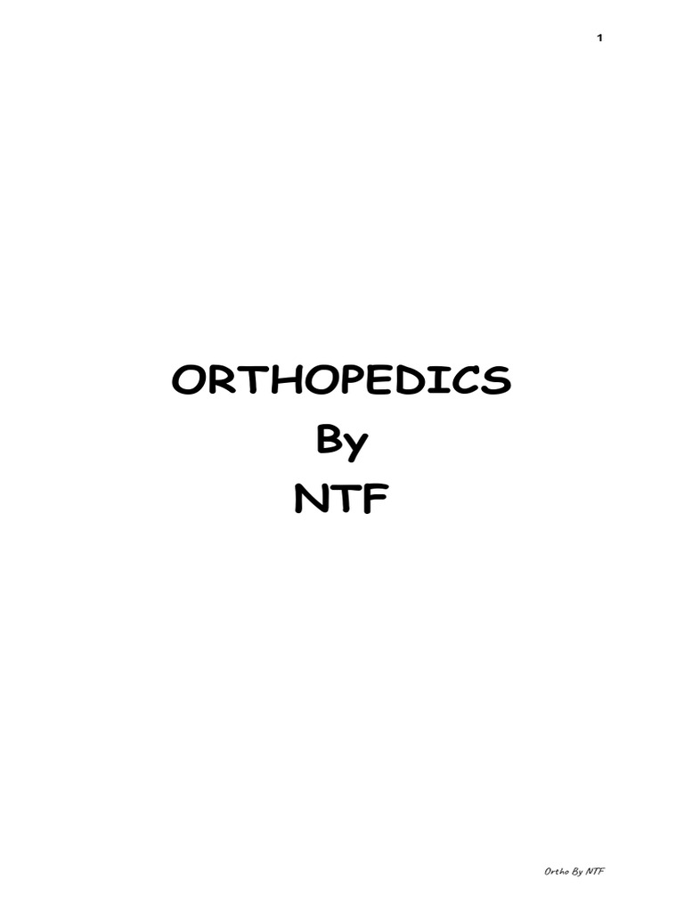 Orthopedic by NTF | PDF | Shoulder | Bone