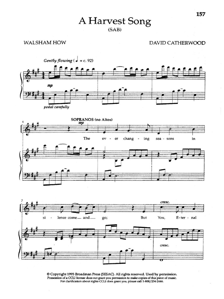 A Harvest Song | PDF