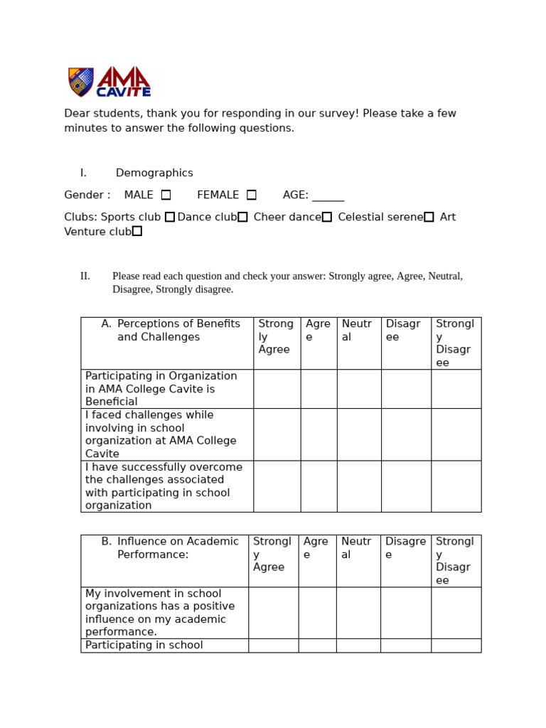 Survey Questionnaire | PDF | Social Psychology | Psychology