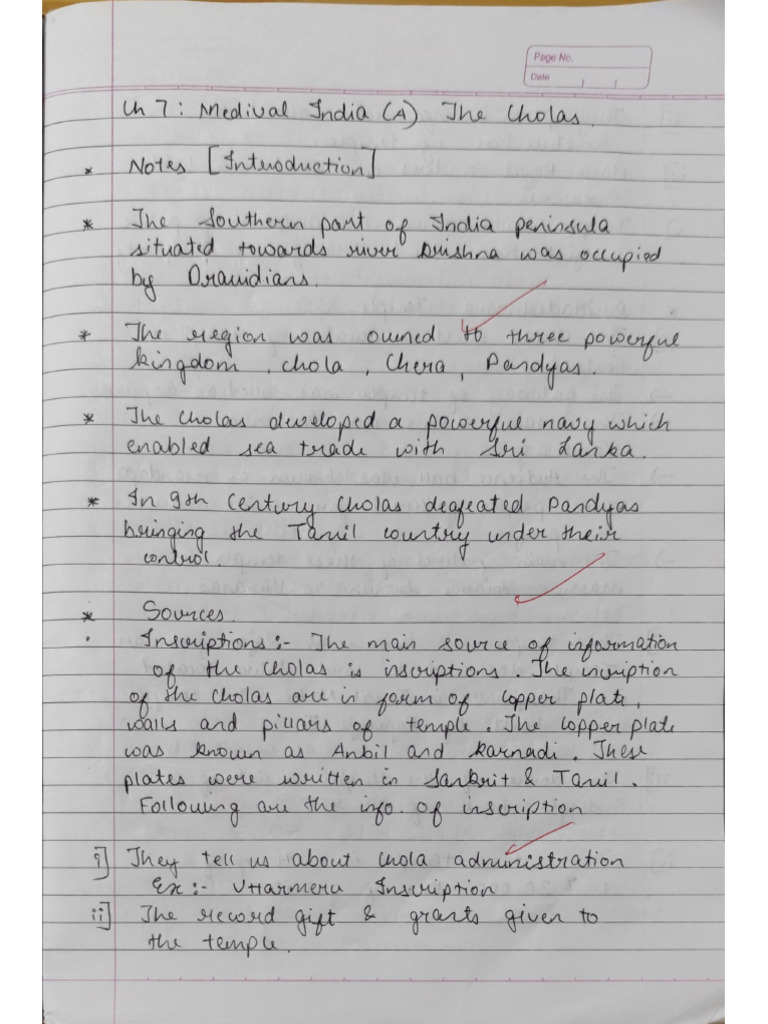 THE CHOLAS NOTES | PDF