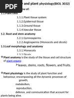 Plant Tissues Notes | PDF | Tissue (Biology) | Plant Stem