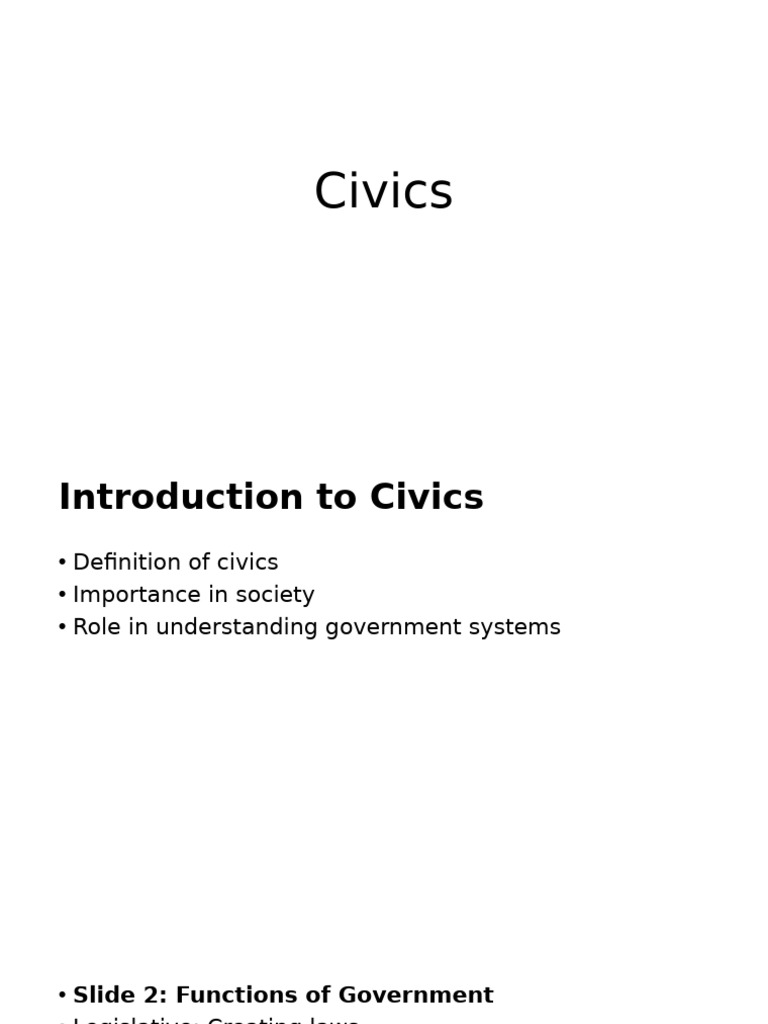 Civics | PDF