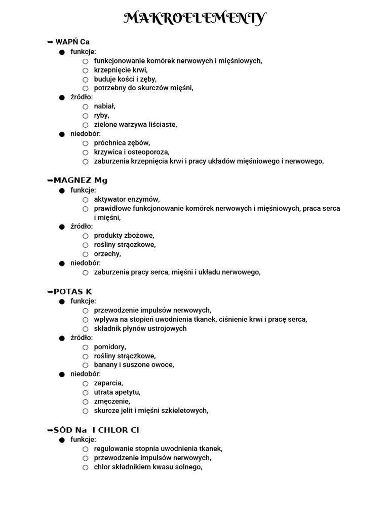 Makro I Mikro Elementy | PDF
