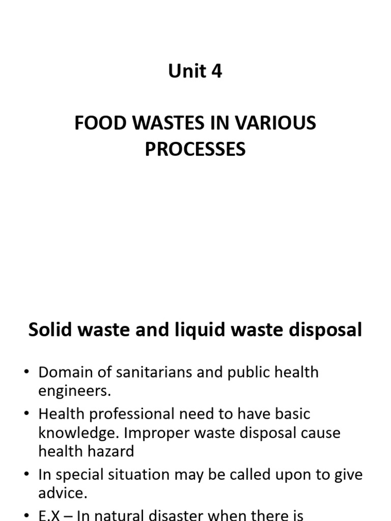 Unit 4 PPT | PDF | Waste Management | Waste