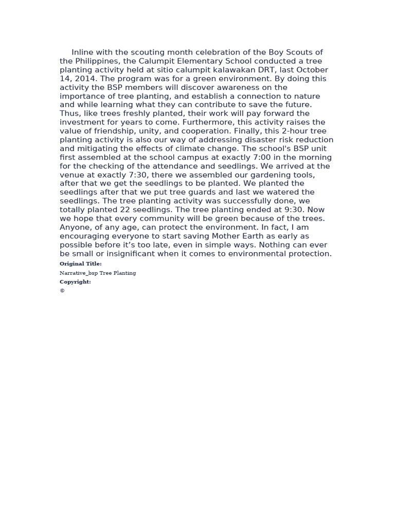 Inline with the scouting month celebration of the bsp | PDF