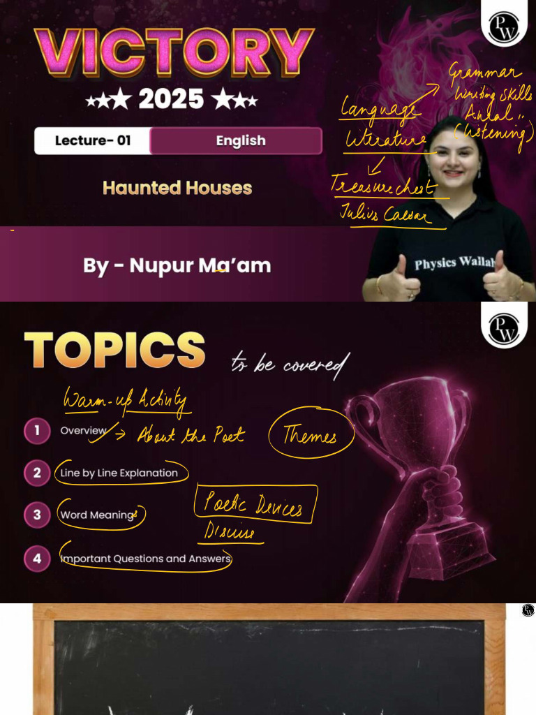 Treasure Chest - POETRY 01 - Haunted Houses - Class Notes - Victory ...